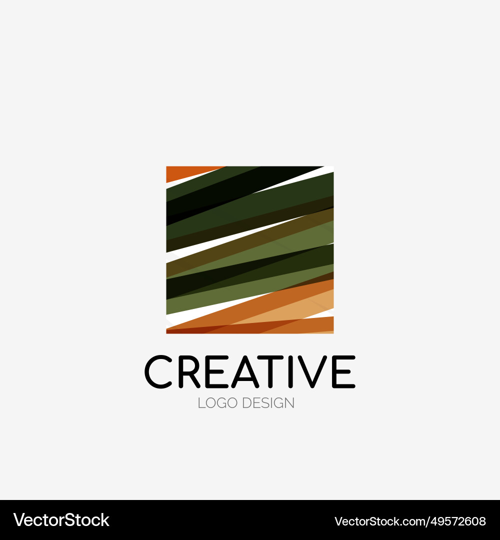 Modern abstract logo design geometric art Vector Image