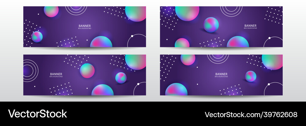 Modern futuristic technology banner blue abstract Vector Image