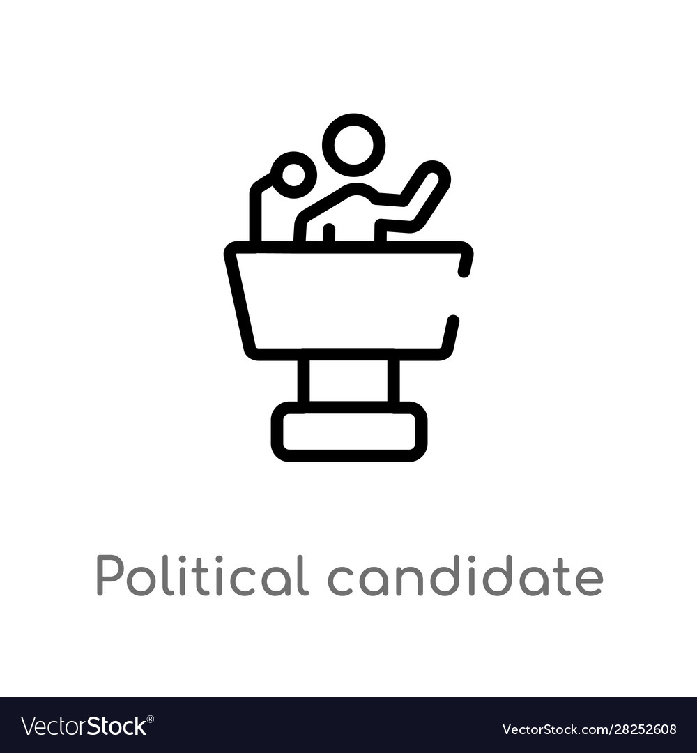Outline political candidate speech icon isolated Vector Image Outline political candidate speech icon isolated Vector Image