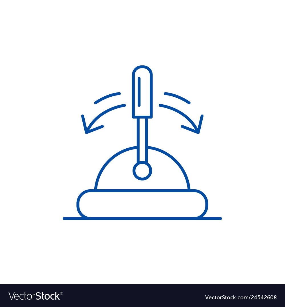 Toggle switch line icon concept Royalty Free Vector Image