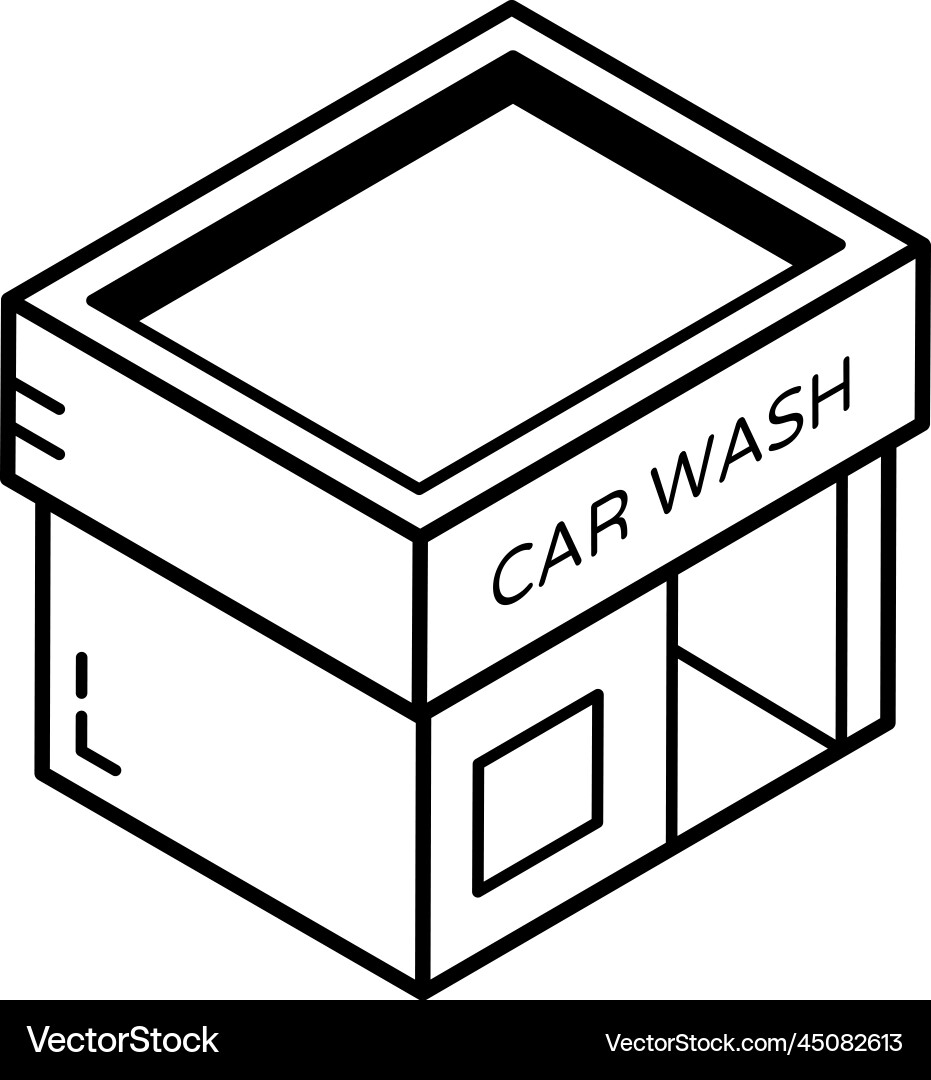 A customizable outline icon of car workshop Vector Image