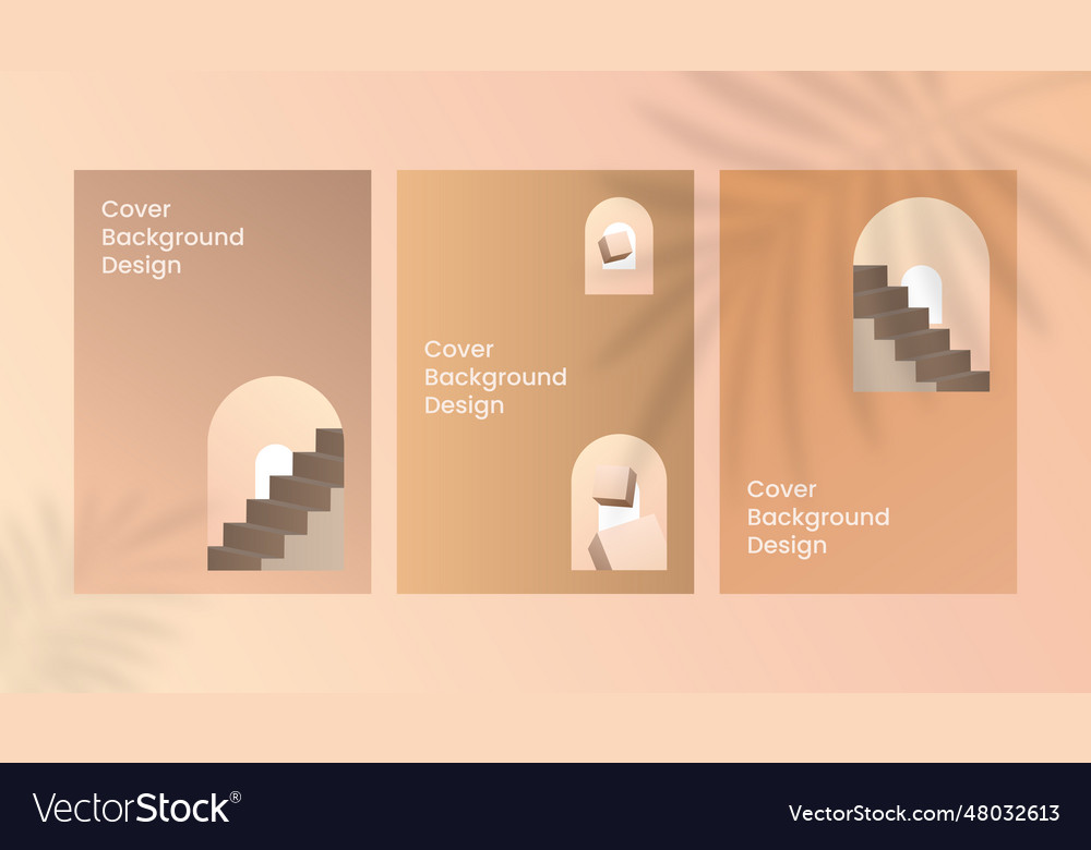 Abstract 3d cube and stairs brown gold gradient Vector Image Abstract 3d cube and stairs brown gold gradient Vector Image