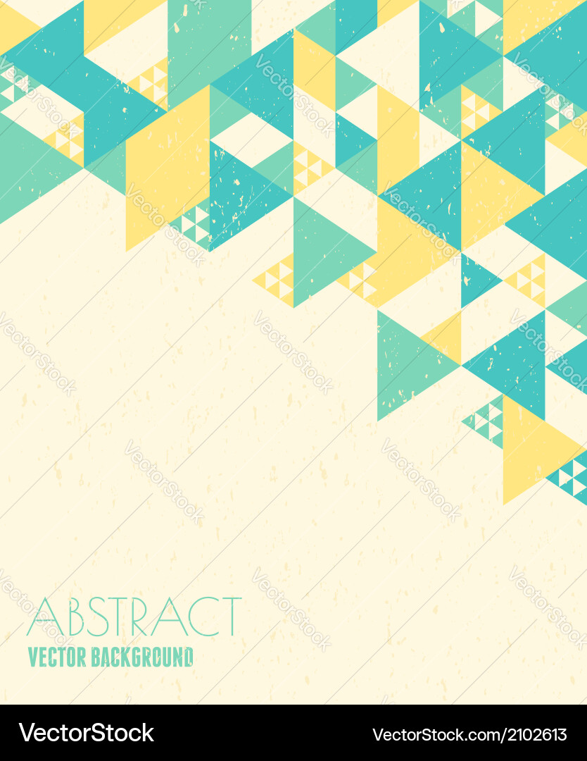 Abstract geometric background in blue and yellow Vector Image