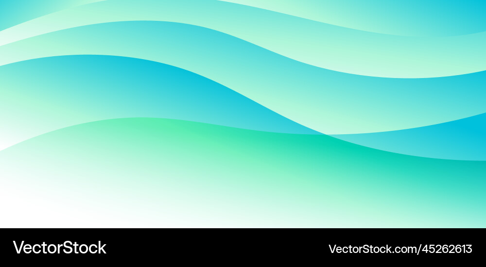 Abstract nature mountain view blue and green Vector Image