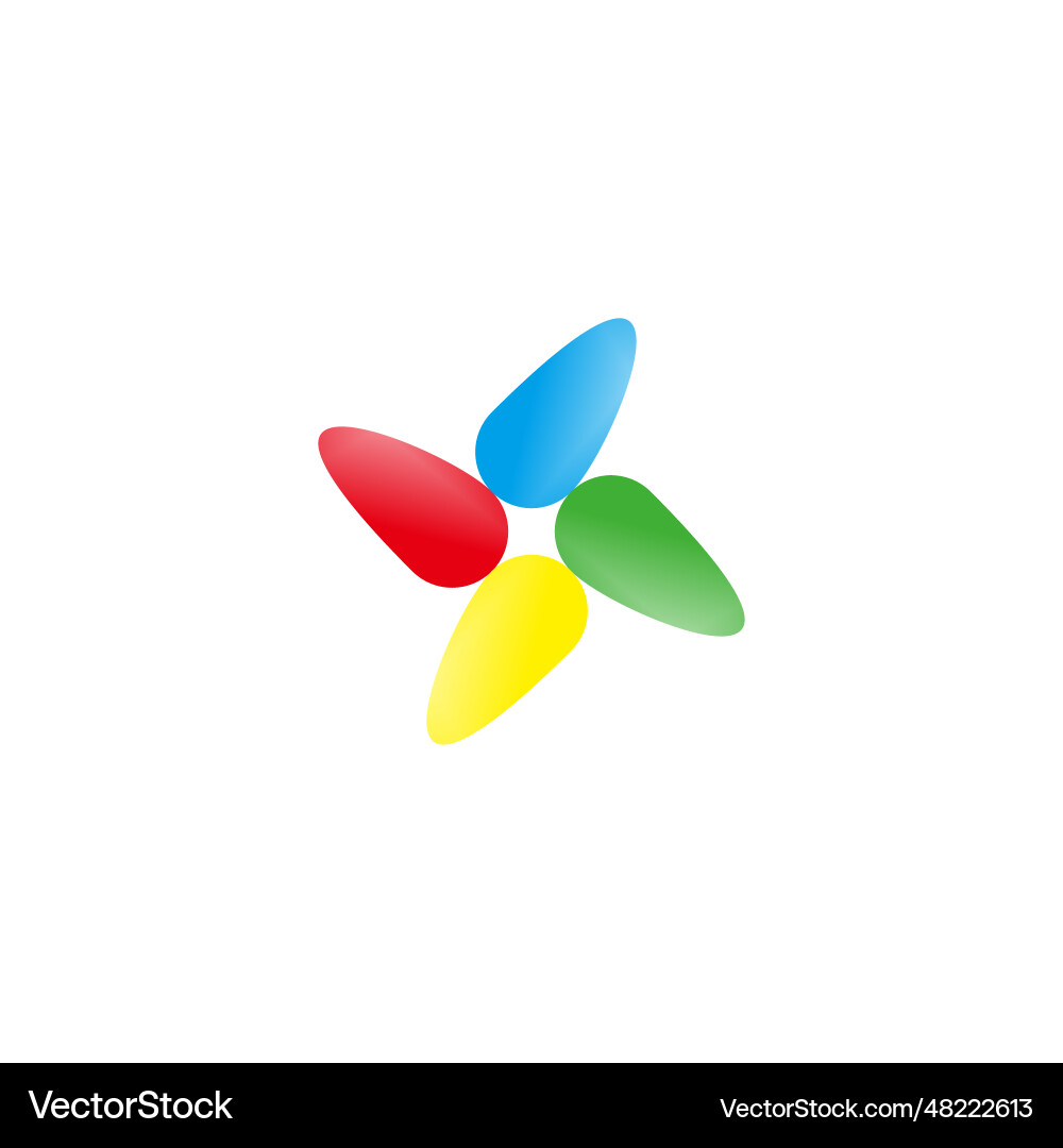 Bullets colorful geometric symbol simple logo Vector Image