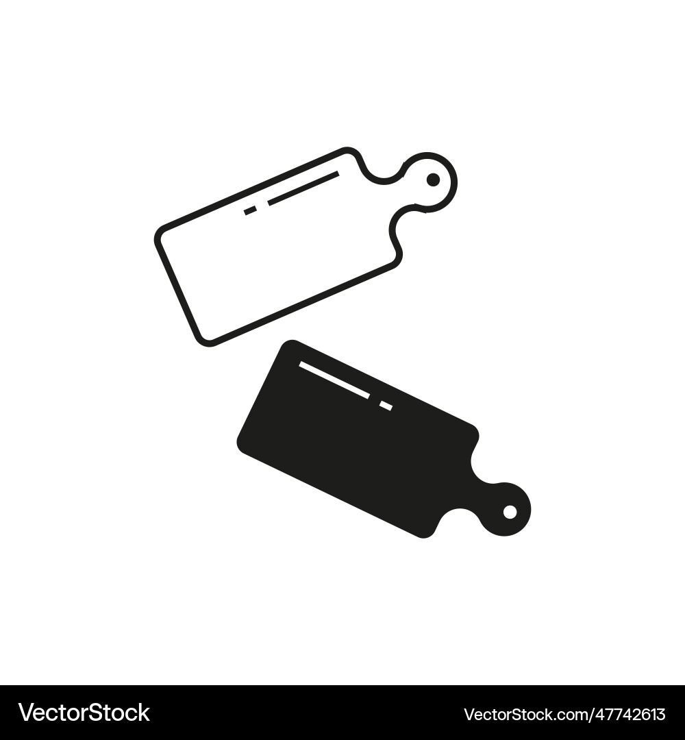 Cutting white and black board outline icon Vector Image