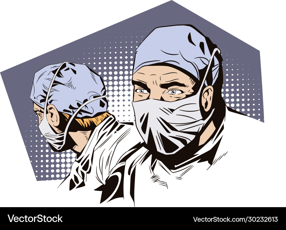 Doctor in surgical mask Royalty Free Vector Image