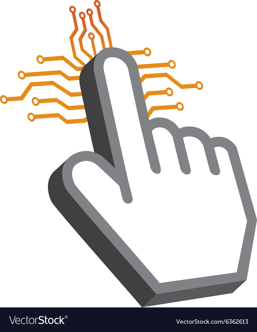 Hand tech design Royalty Free Vector Image - VectorStock