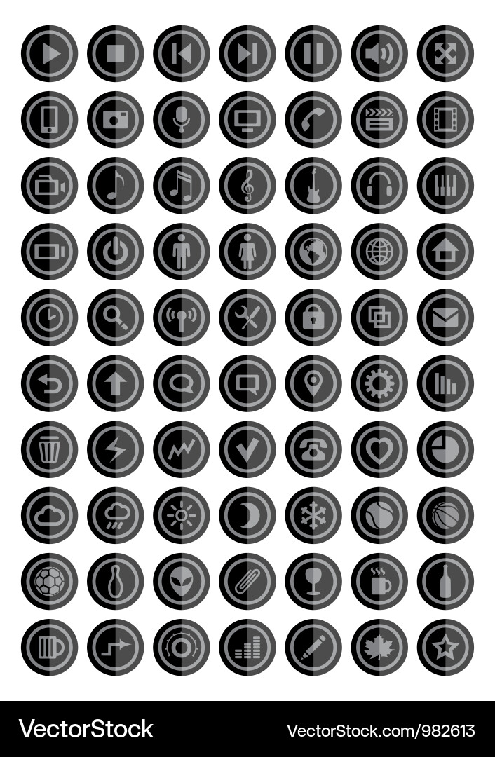 Icons and pictograms set Royalty Free Vector Image