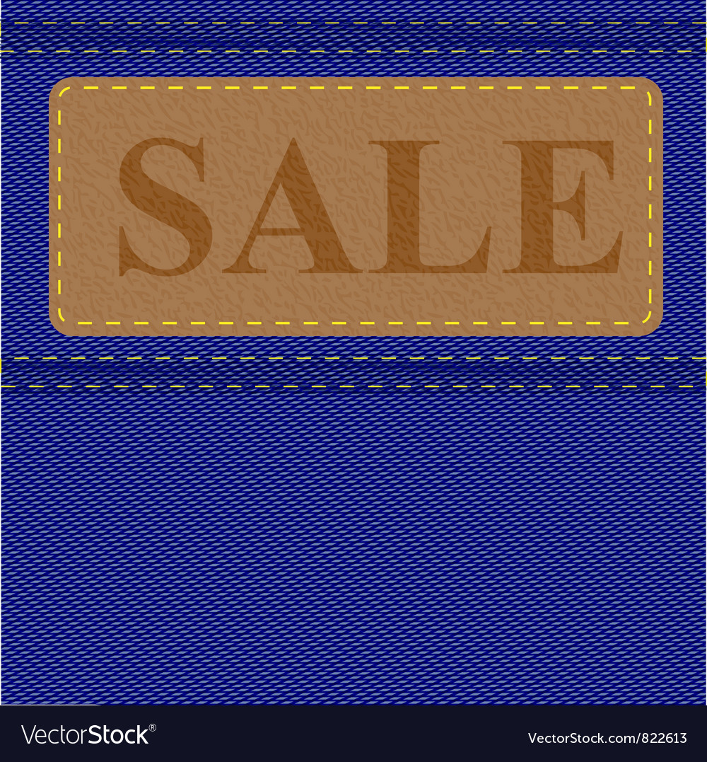 Sample denim Royalty Free Vector Image - VectorStock