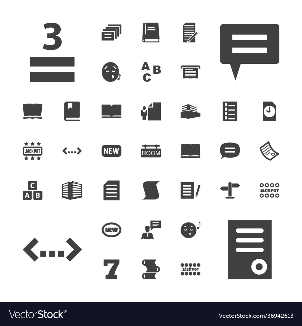 Text icons Royalty Free Vector Image - VectorStock