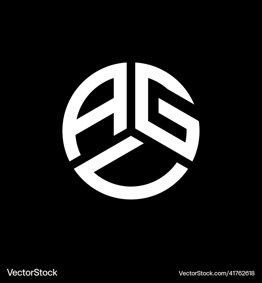 Agu letter logo design on white background Vector Image