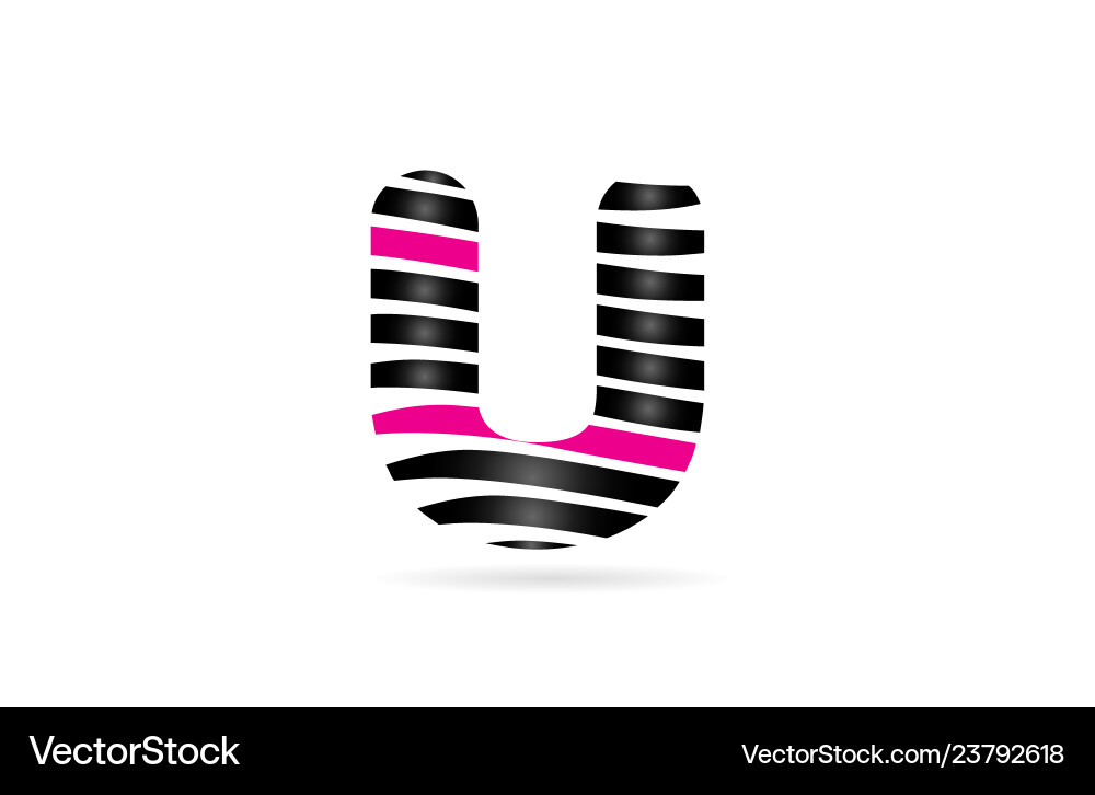 Alphabet letter u logo icon design typography Vector Image