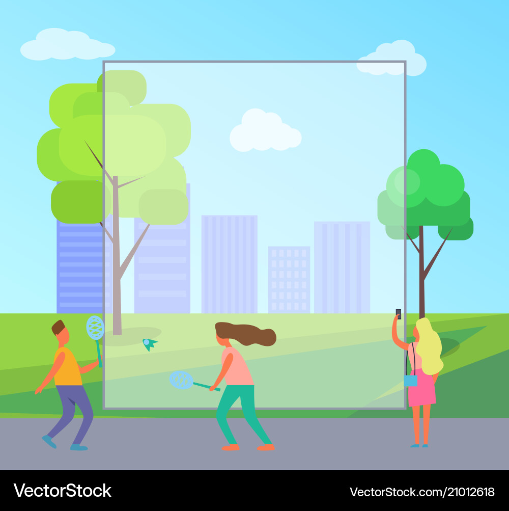 Big filling form and people Royalty Free Vector Image