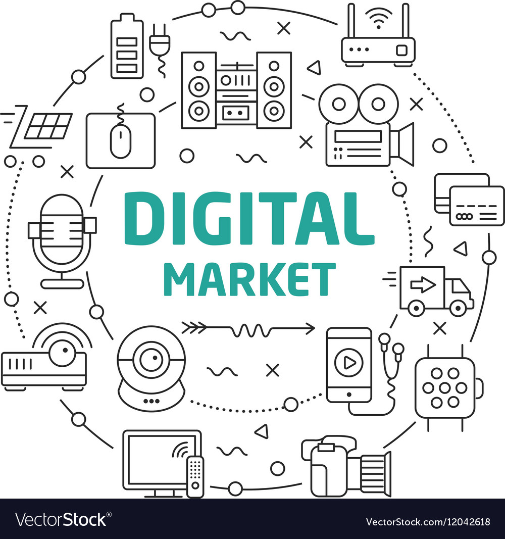 Circle line trend pattern Royalty Free Vector Image