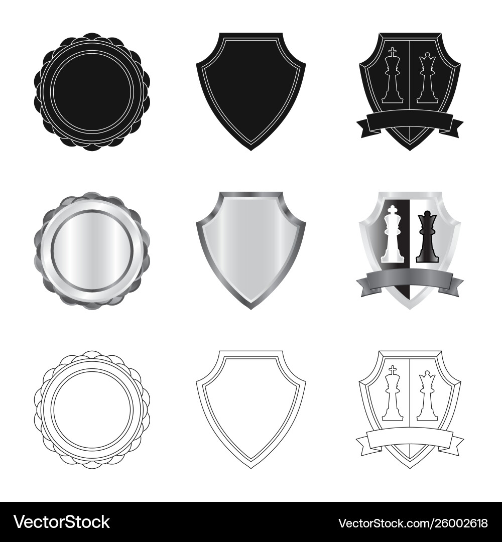 Design emblem and badge symbol set Royalty Free Vector Image