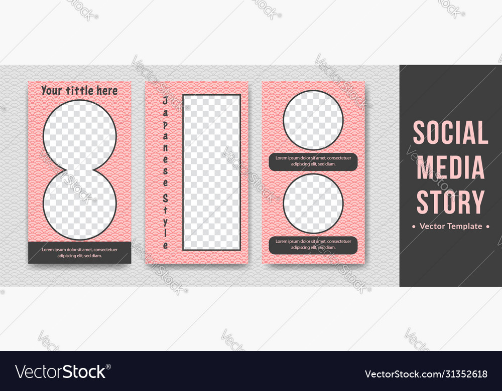 Editable social media instagram story template Vector Image