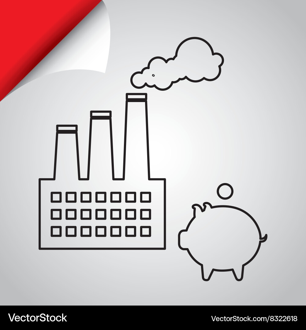 Factory building design Royalty Free Vector Image