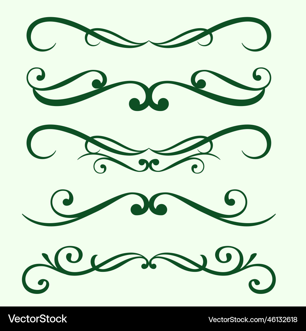 Green swash simple ornamental Royalty Free Vector Image