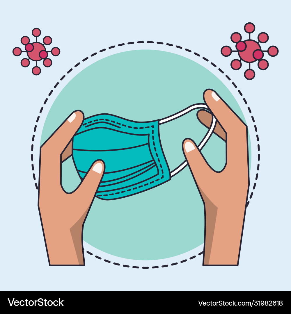 How to remove surgical mask safely infographic Vector Image