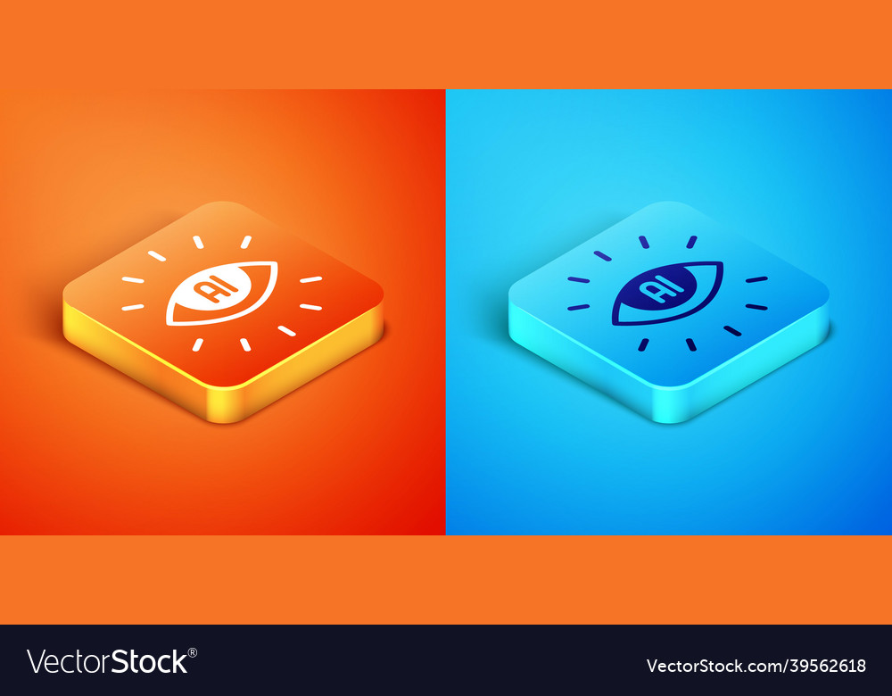 Isometric artificial intelligence ai icon isolated Isometric artificial intelligence ai icon isolated