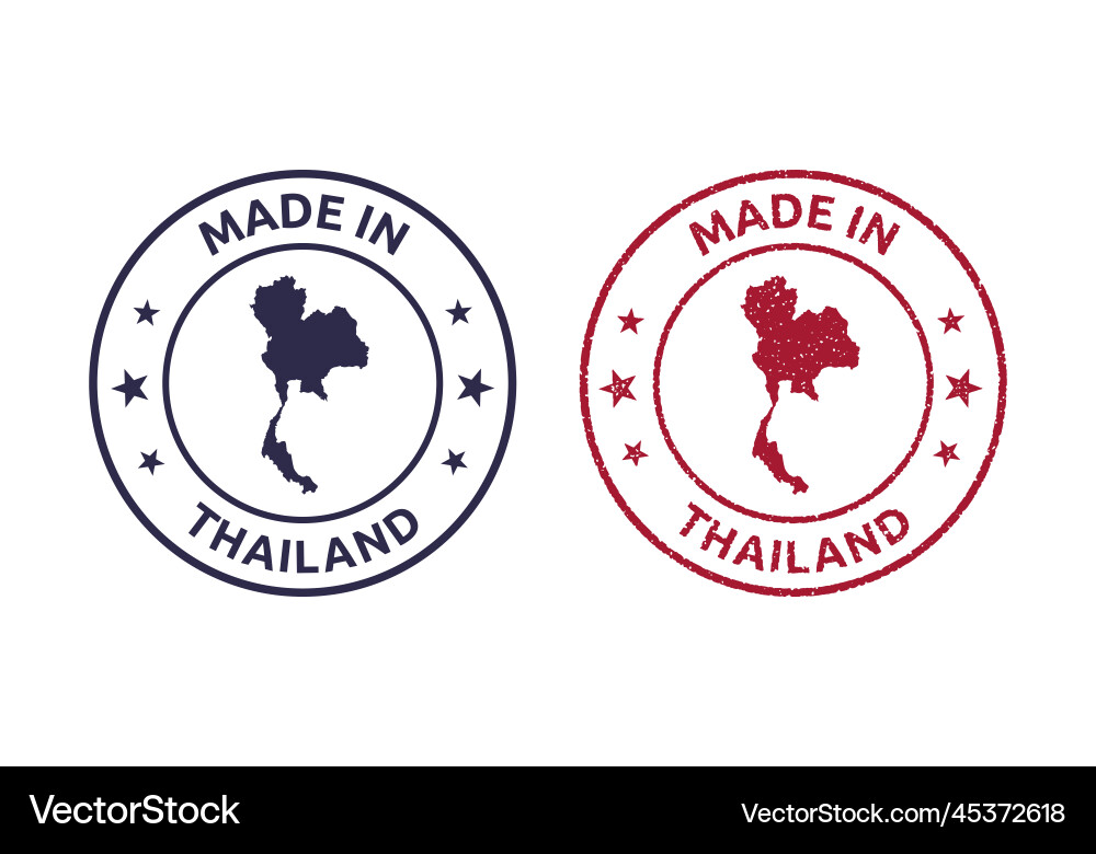 Made in thailand labels set kingdom Royalty Free Vector