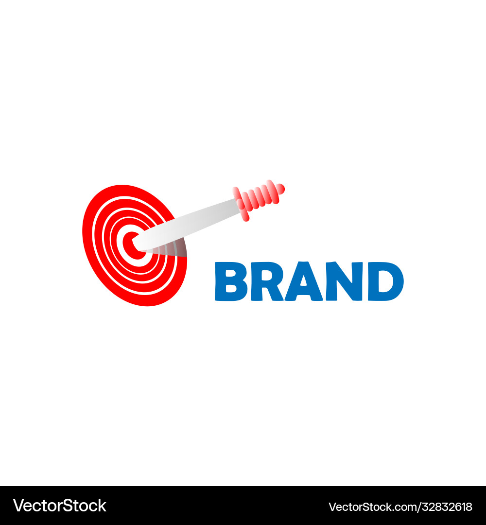Modern circle and sword shape logos for business Vector Image