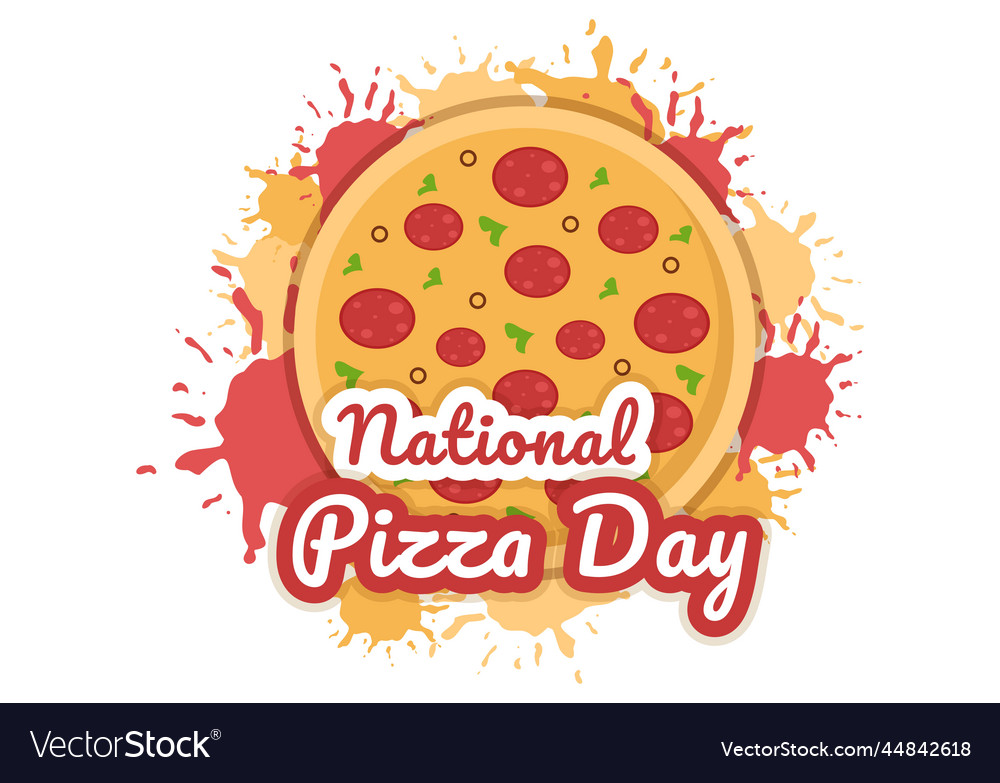 National pizza day on celebration february 9 Vector Image