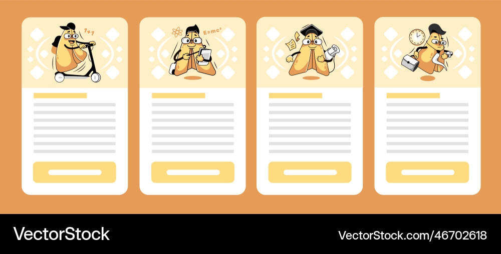 Paper airplane four emotions Royalty Free Vector Image