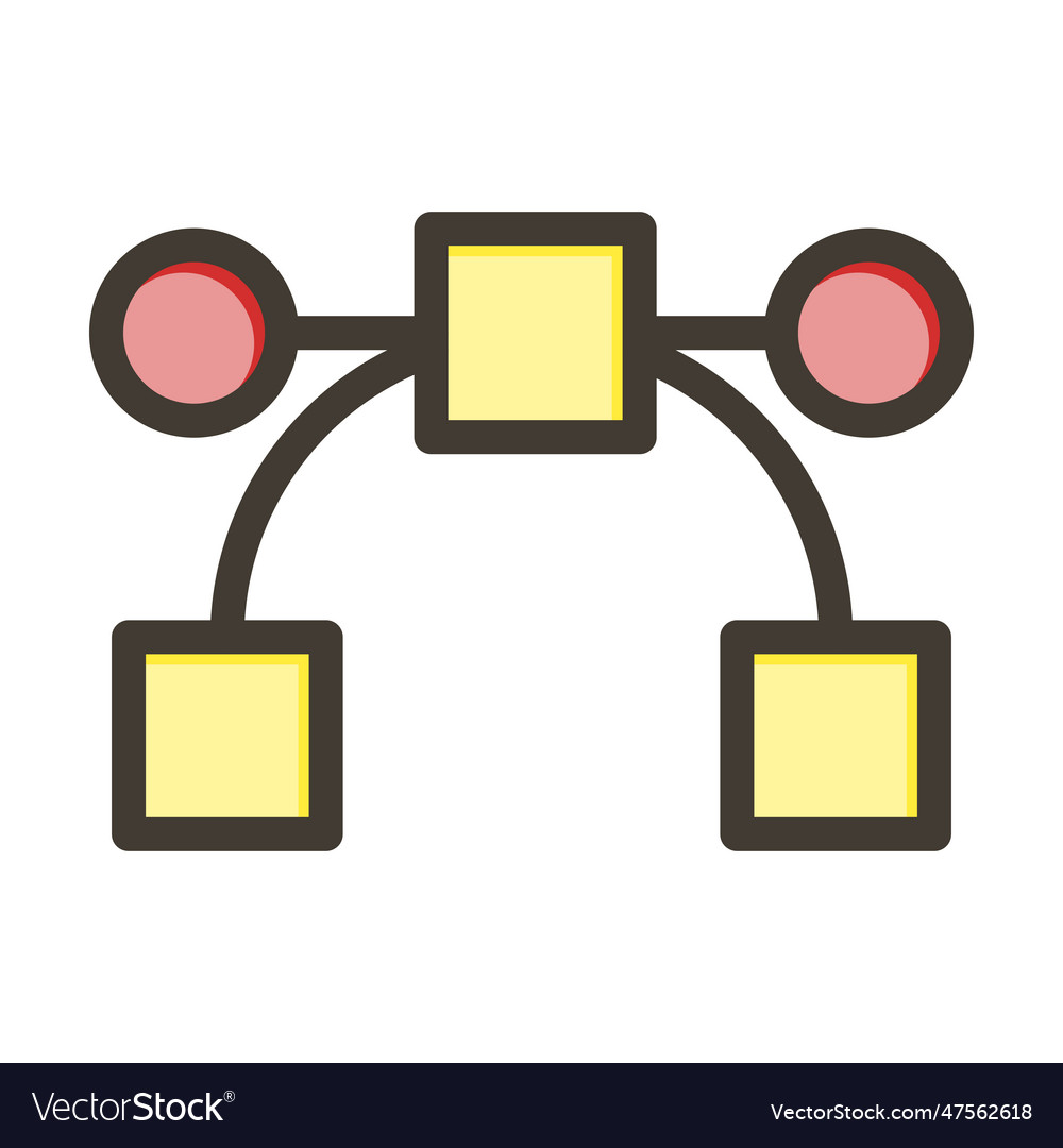 Path thick line filled colors for personal Vector Image