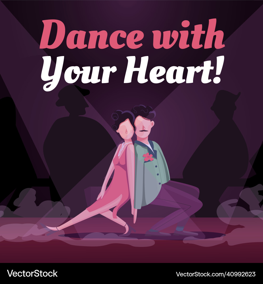Argentine tango social media post mockup dance Vector Image