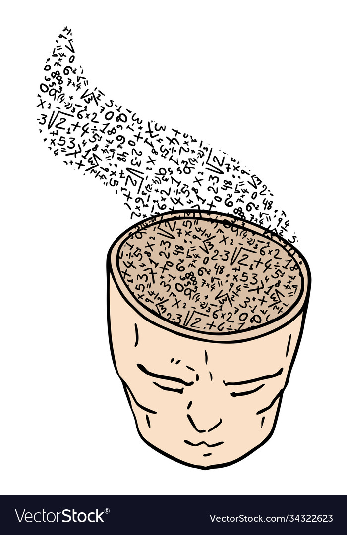 Creative head thinking Royalty Free Vector Image