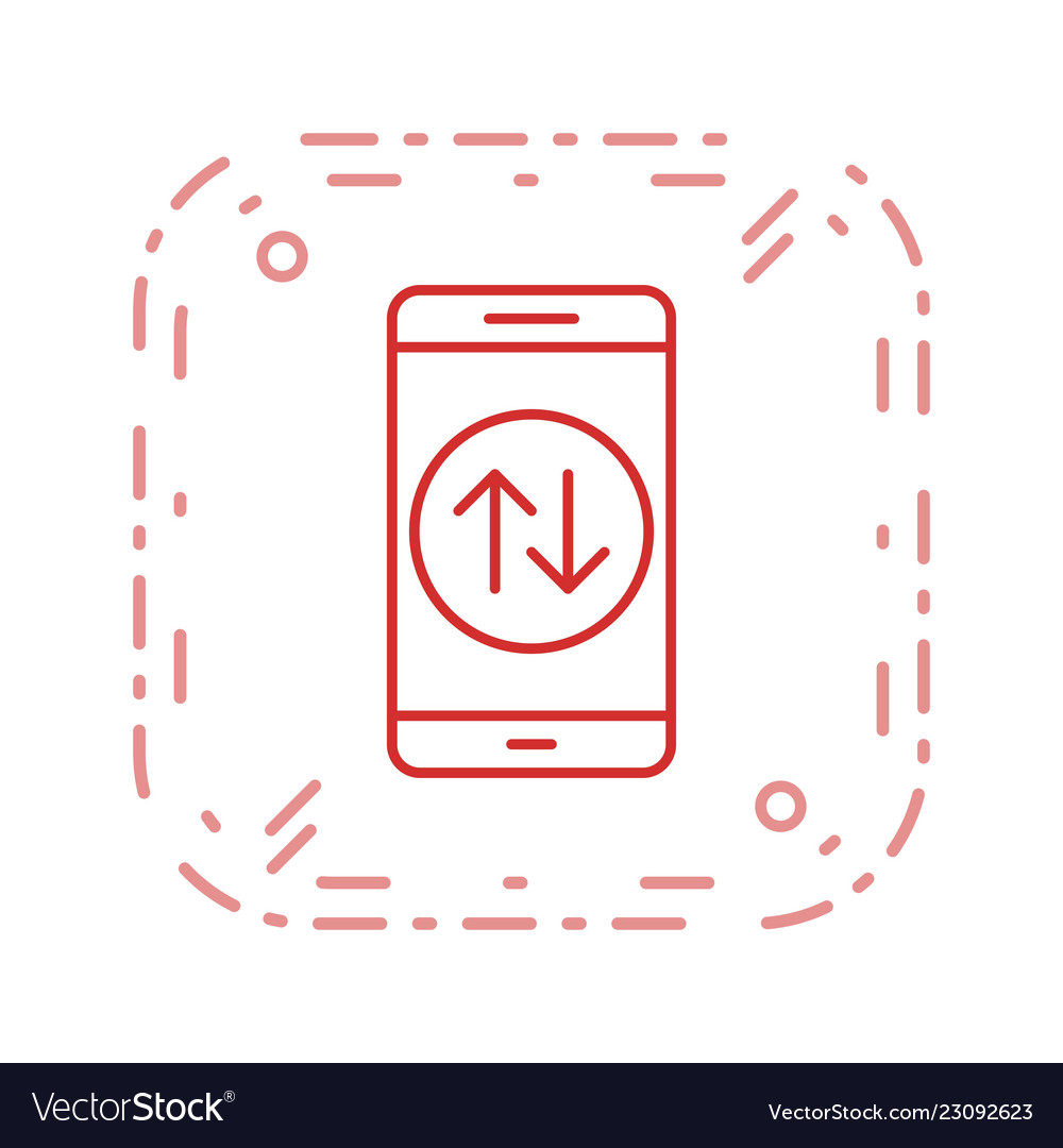 Data Connection Mobile Application Icon Royalty Free Vector