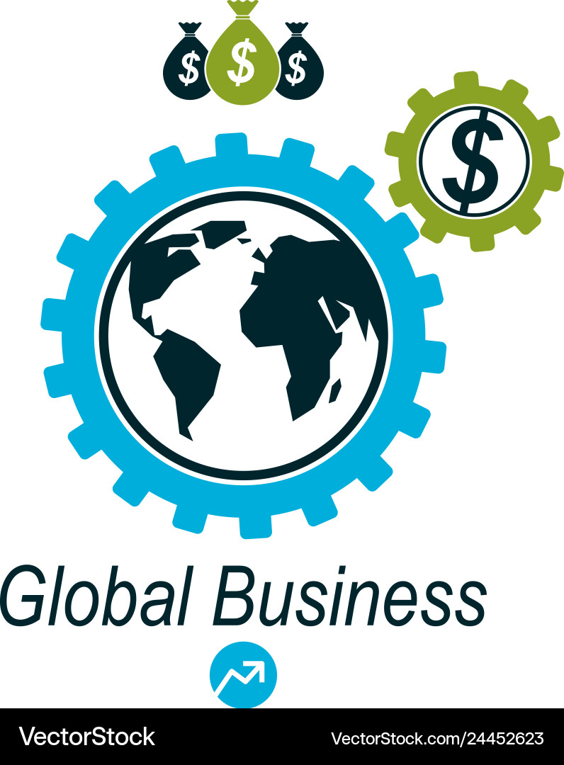 Global business creative logo unique symbol Vector Image
