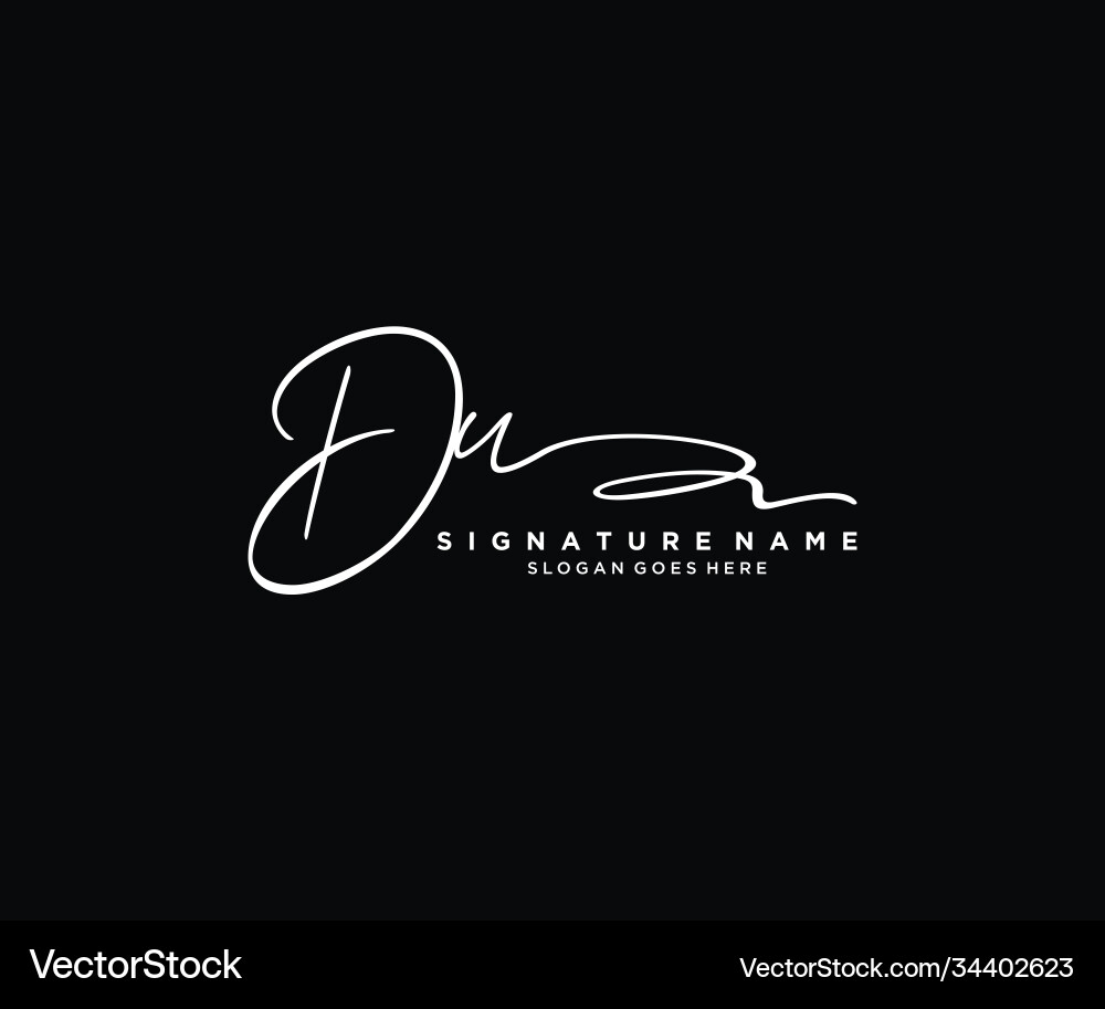 Letter du signature logo template Royalty Free Vector Image