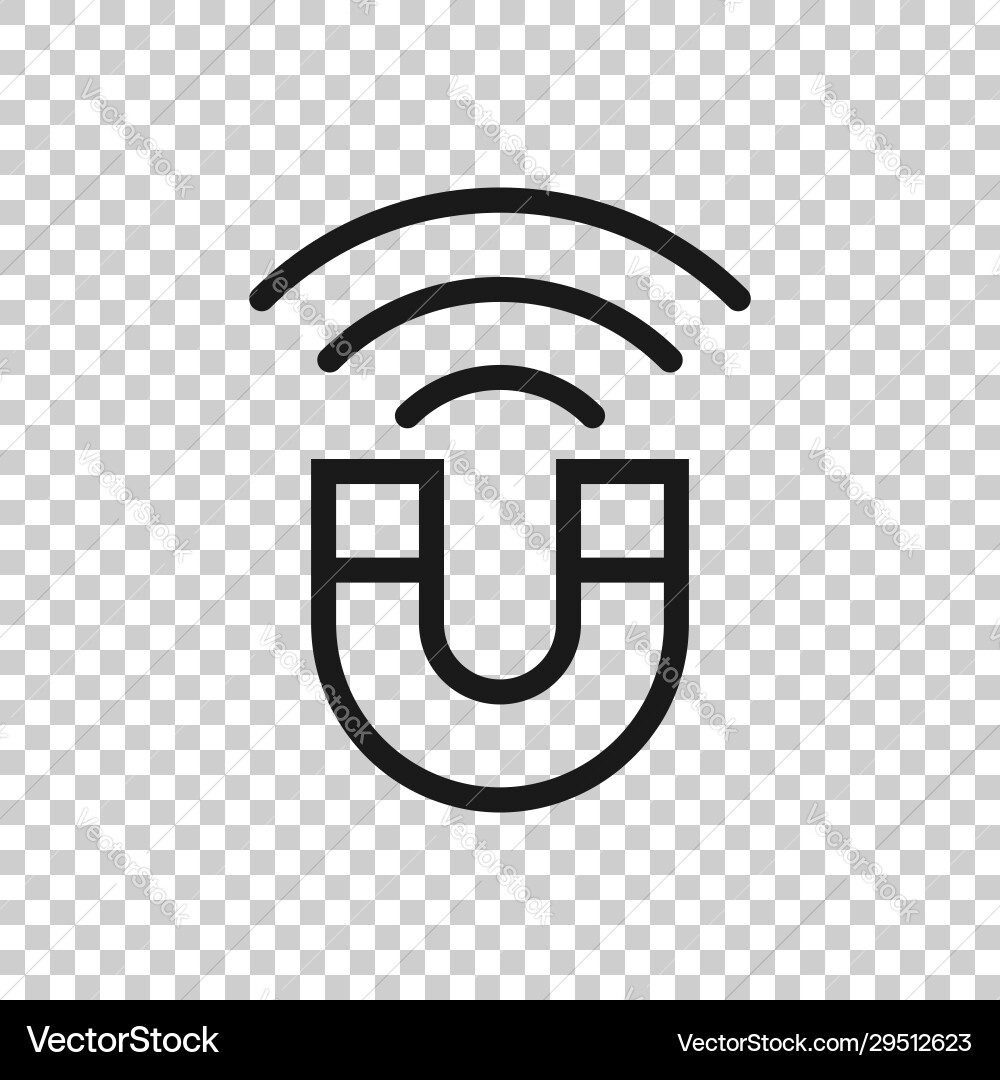 Magnet icon in flat style attract on white Vector Image