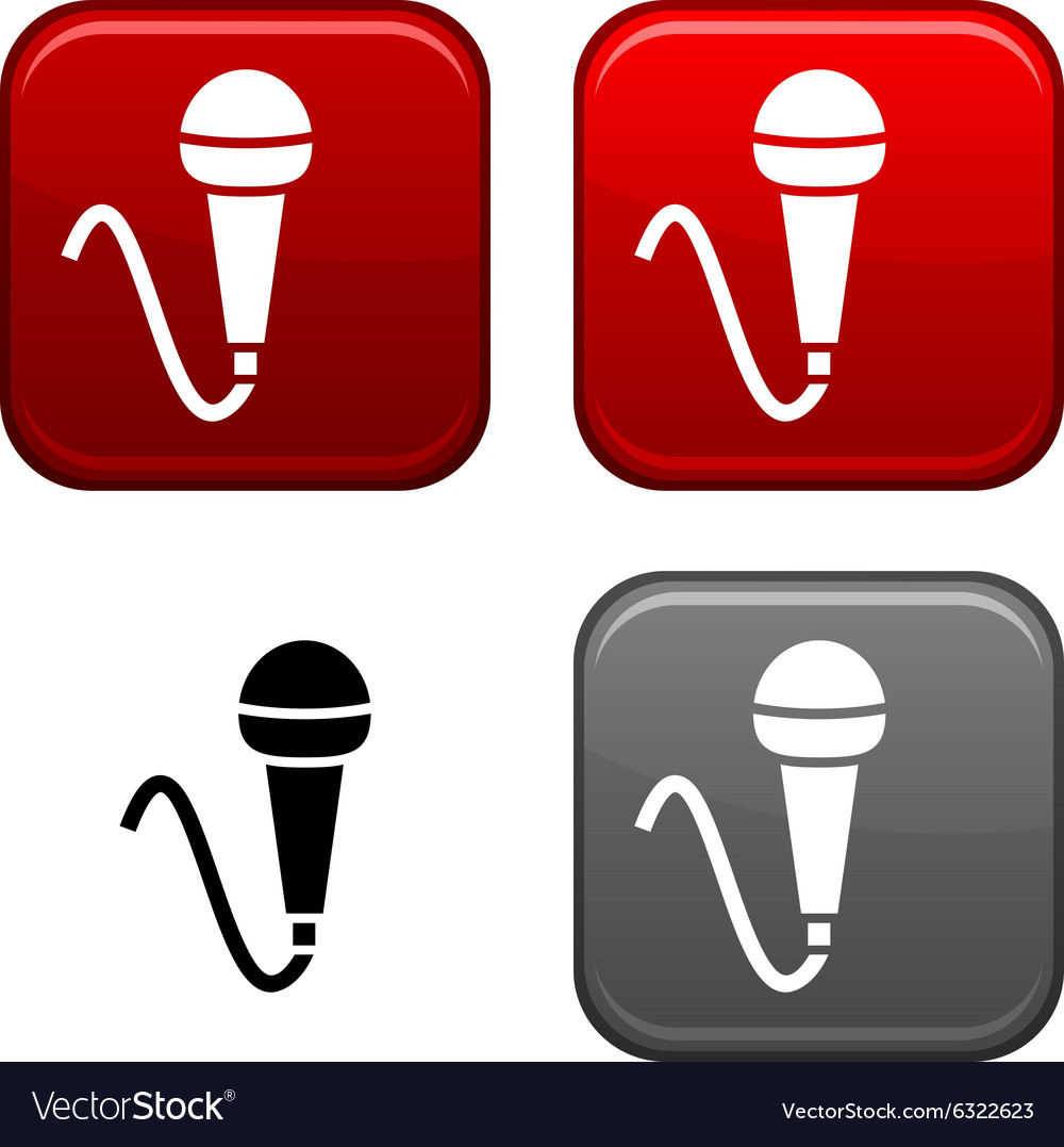 Mic button Royalty Free Vector Image - VectorStock