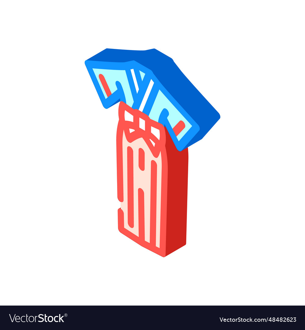 Miko shrine maiden shintoism isometric icon Vector Image