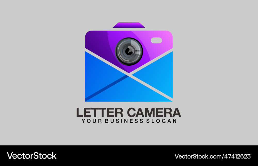 Photo mail or camera in mail logo abstract Vector Image