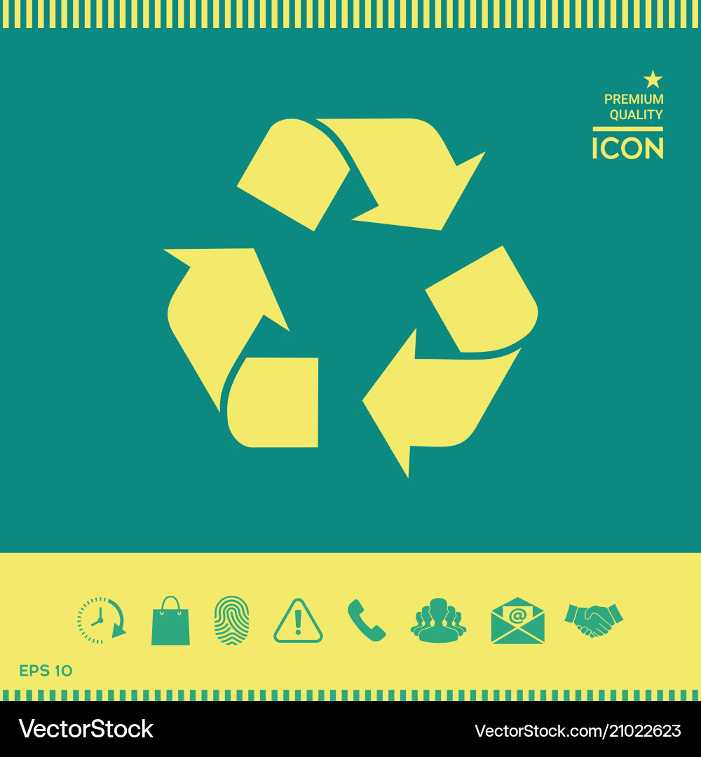 Recycle sign isolated on white background Vector Image