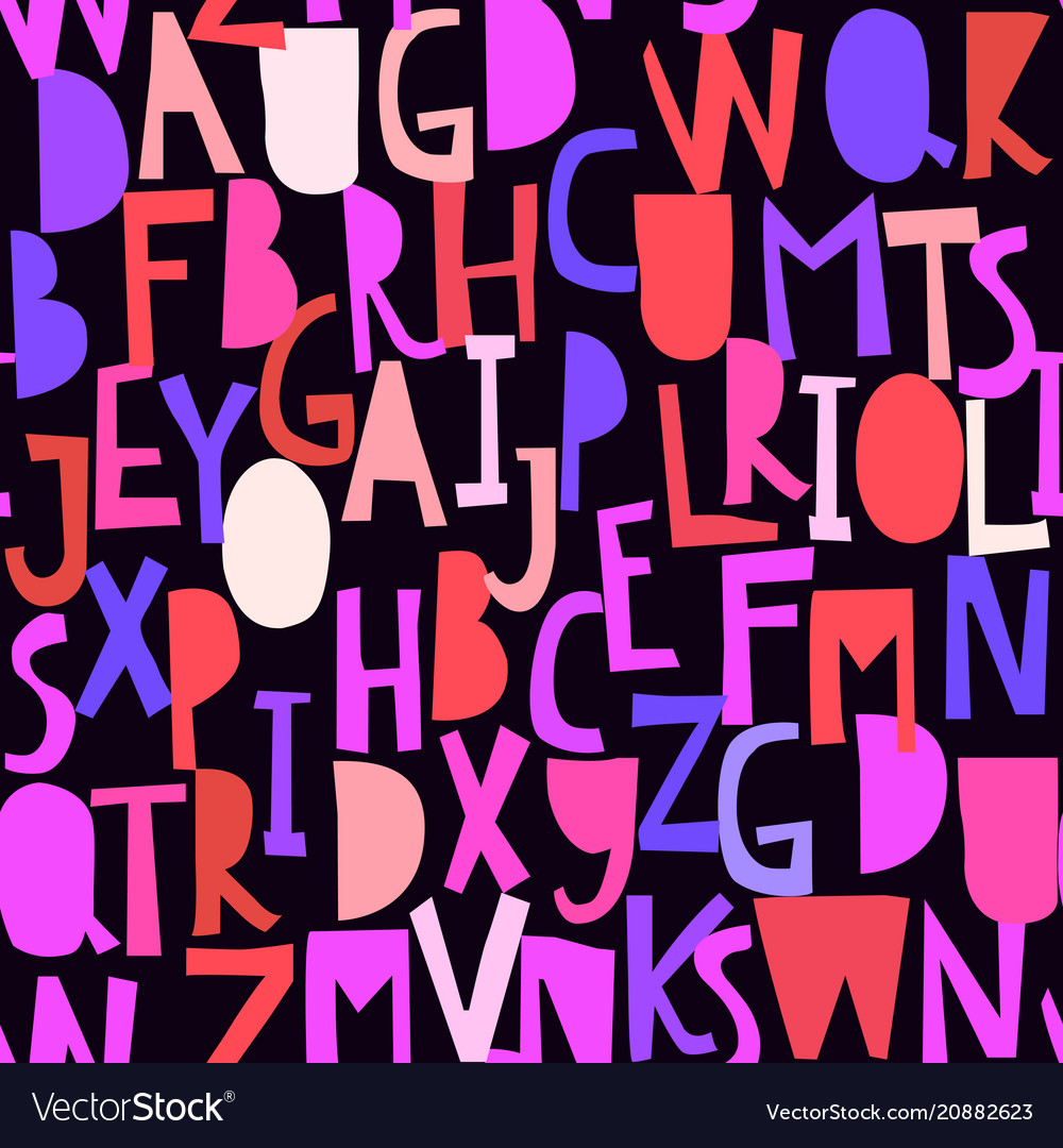 Seamless pattern with abc or alphabet Royalty Free Vector