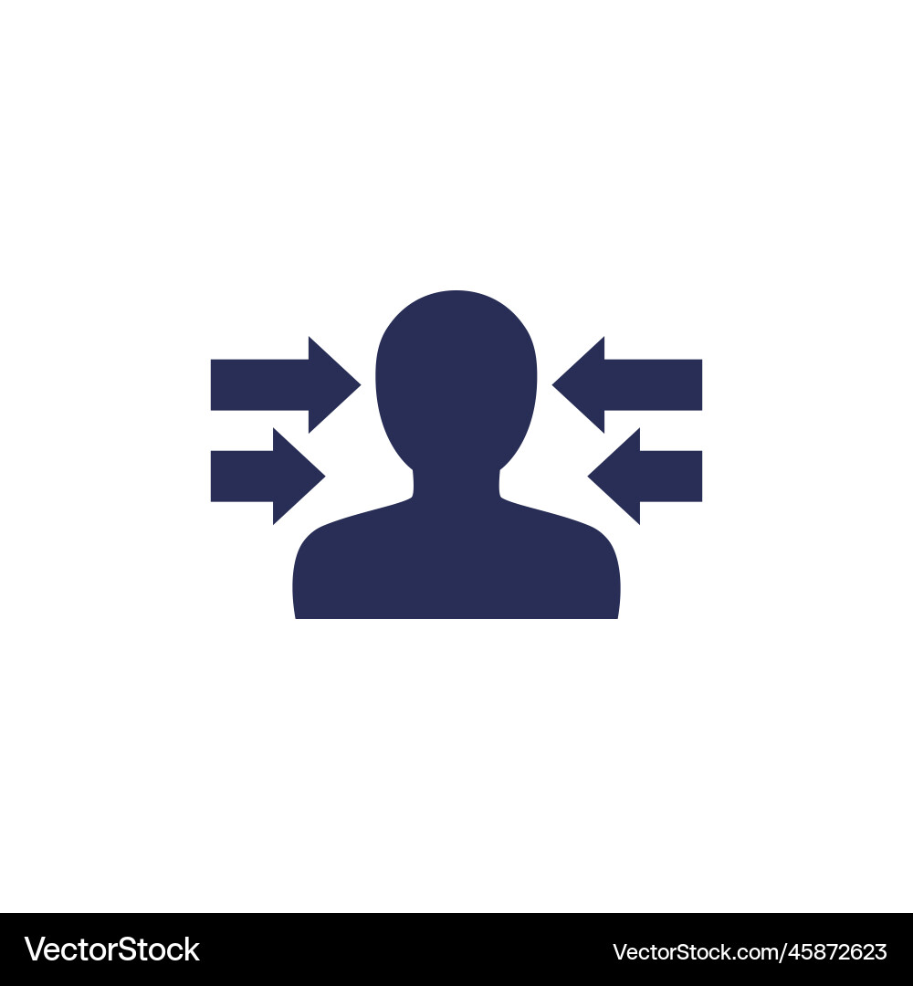 Social pressure icon on white Royalty Free Vector Image