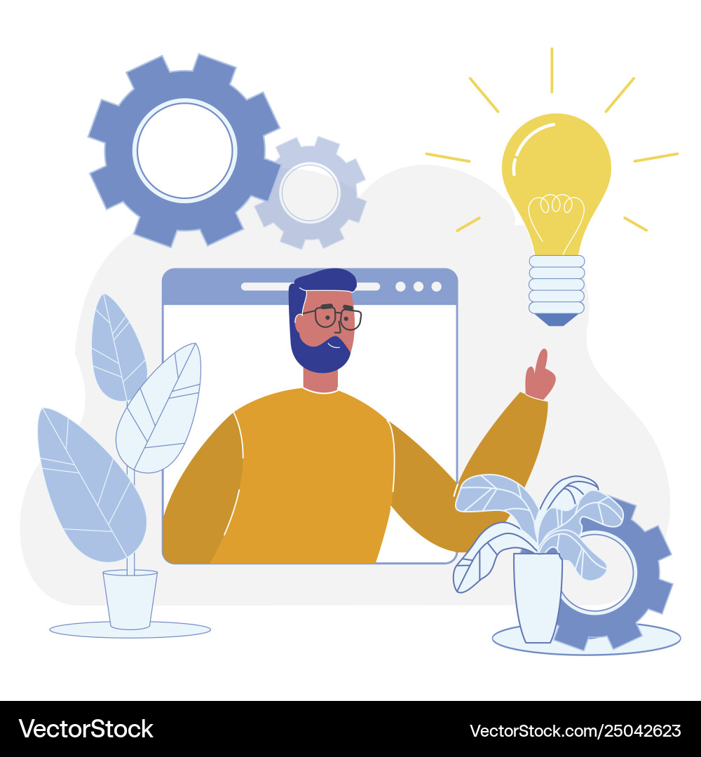 Successful adaptation new idea to final product Vector Image