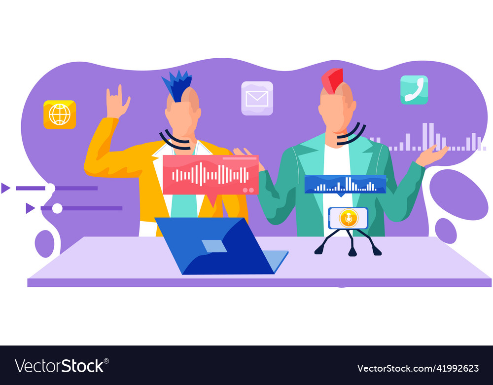 Voice assistant smart speaker virtual assistant Vector Image