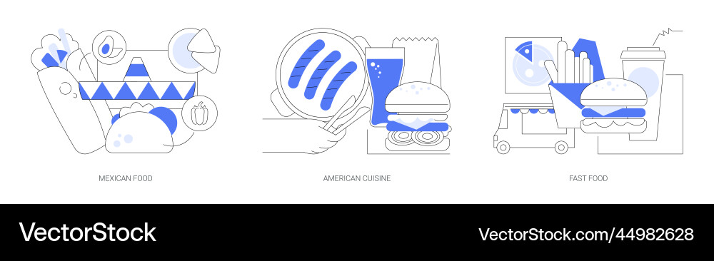American food abstract concept Royalty Free Vector Image