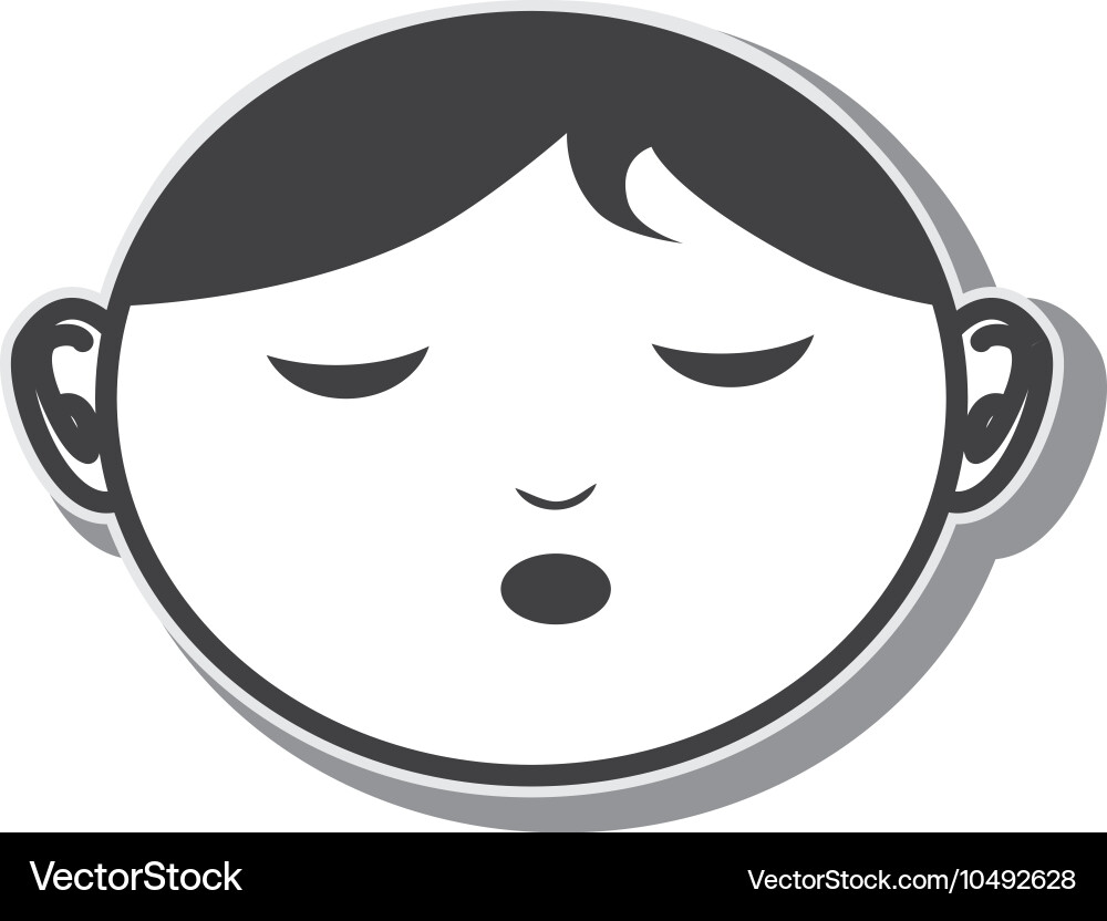 Face woman closed eyes design Royalty Free Vector Image