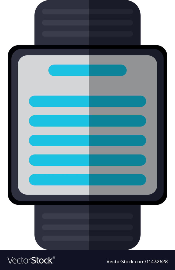 Isolated smart watch device design Royalty Free Vector Image