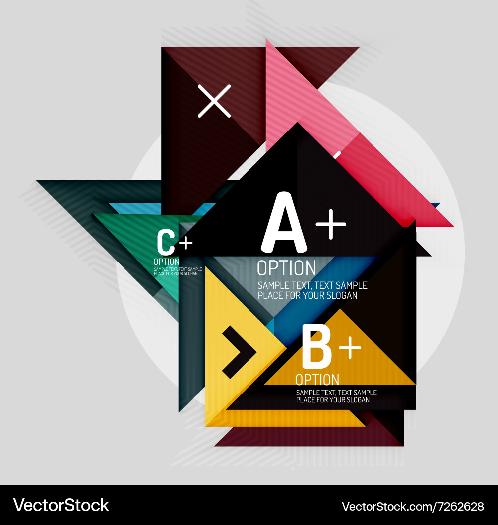 Paper style abstract geometric shapes Royalty Free Vector