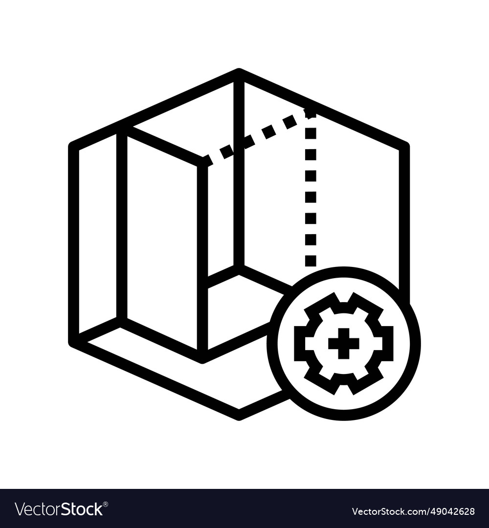Space optimization interior designer line icon Vector Image