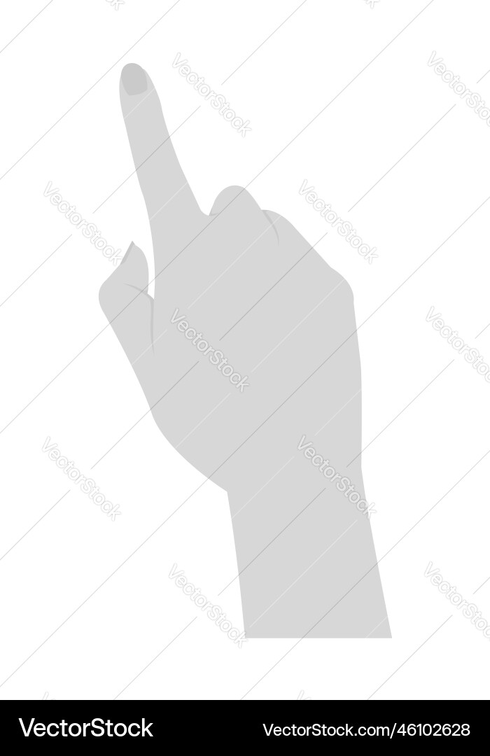 Touching the mobile phone screen with a finger Vector Image